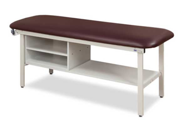 Clinton Flat Top, Alpha Series, Straight Line Treatment Table W/ Shelv ...