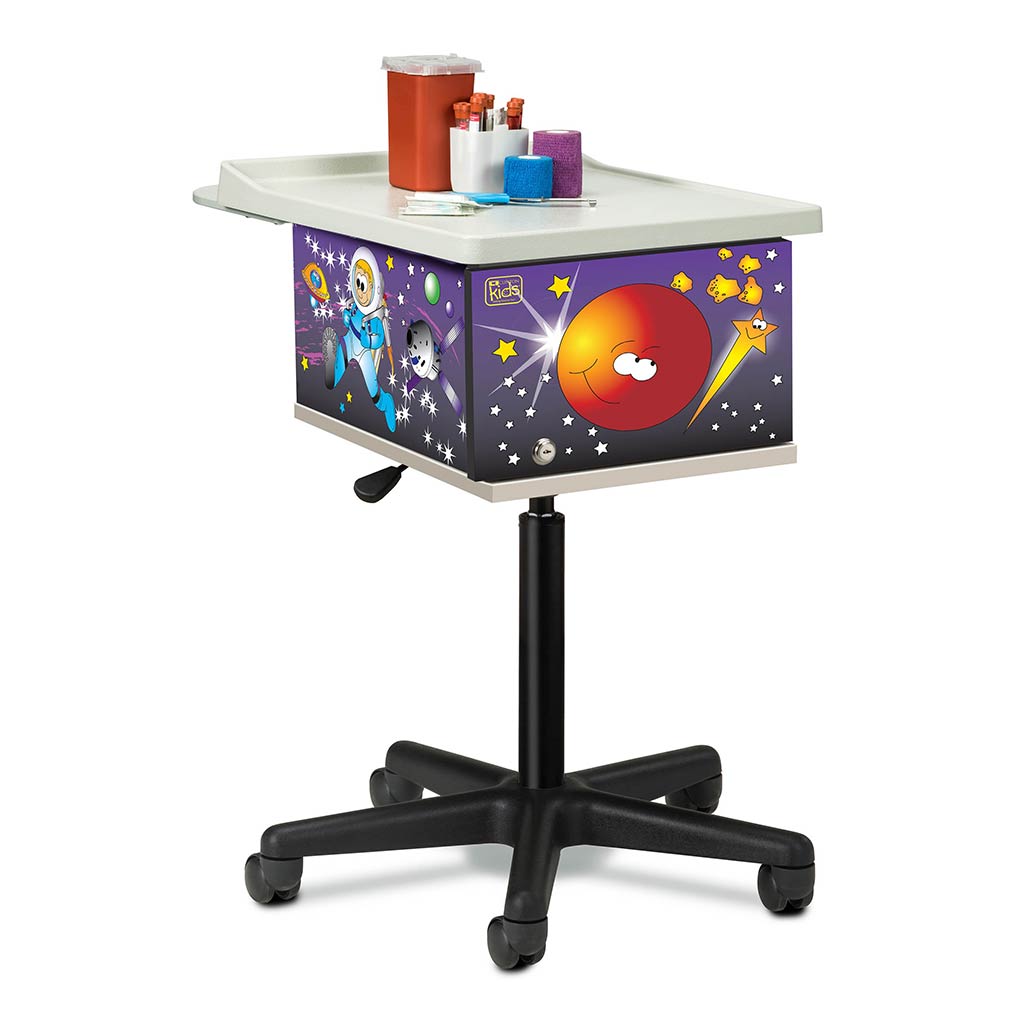 Clinton 67235 Space Place 2-Bin Phlebotomy Cart