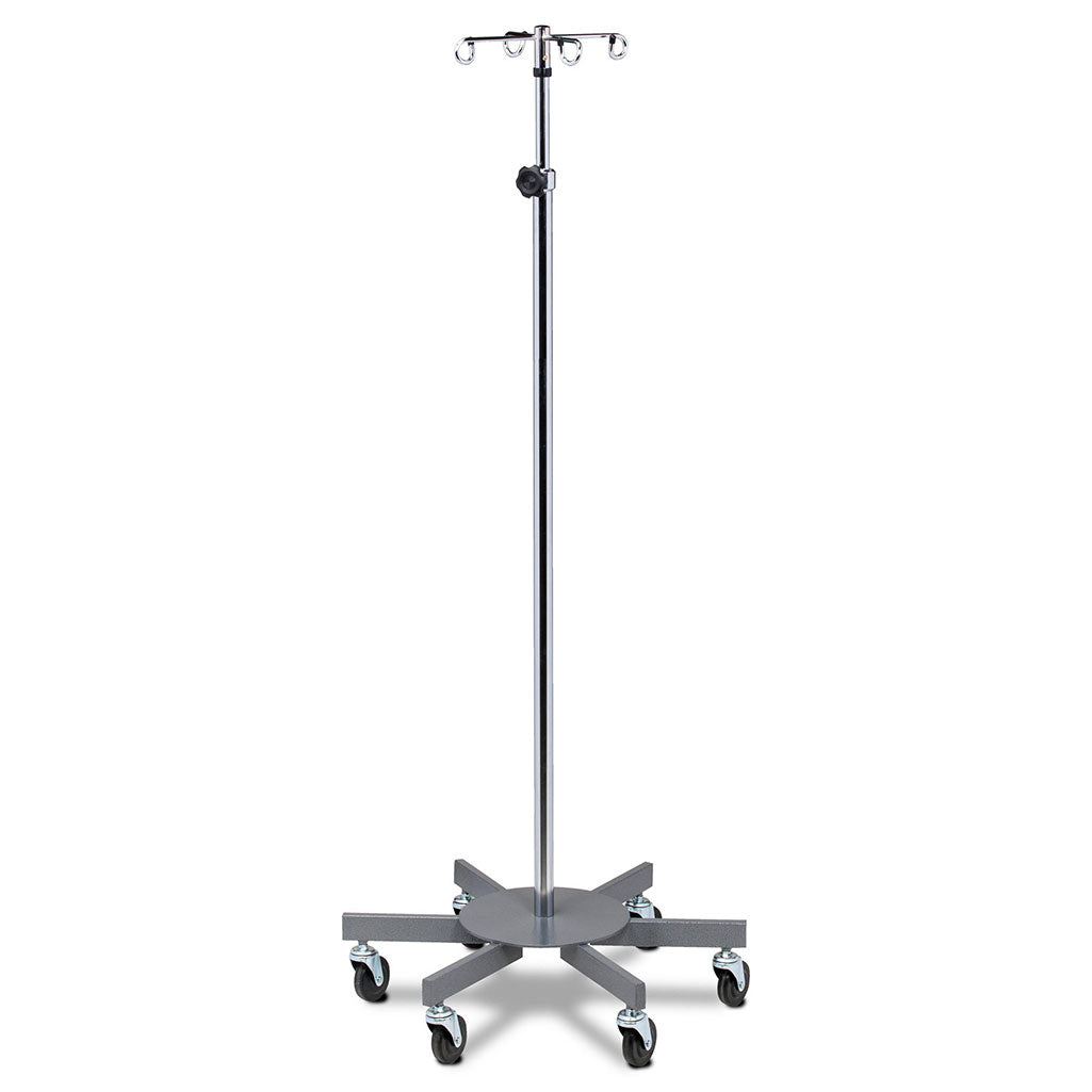 Clinton IV-334 6-Leg, 4-Hook Infusion Pump Stand