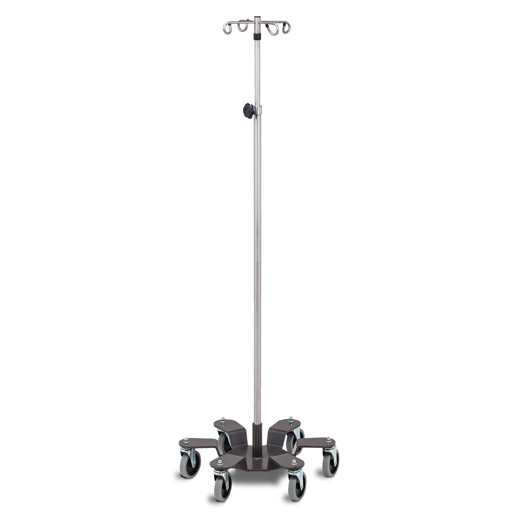 Clinton IVS-734 6-Leg, 4-Hook Stainless Steel Infusion Pump Stand
