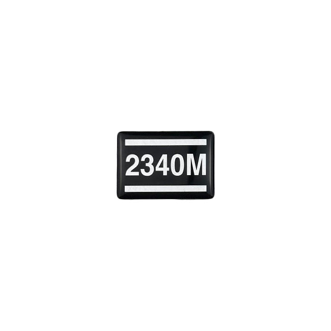 Door Label, 2340M, Black Rectangle/Tuttnauer Part: 02510205